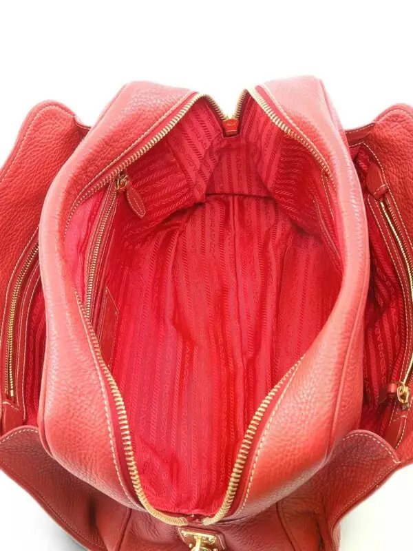 Prada 2010s Mini Logo-plaque Tote Bag