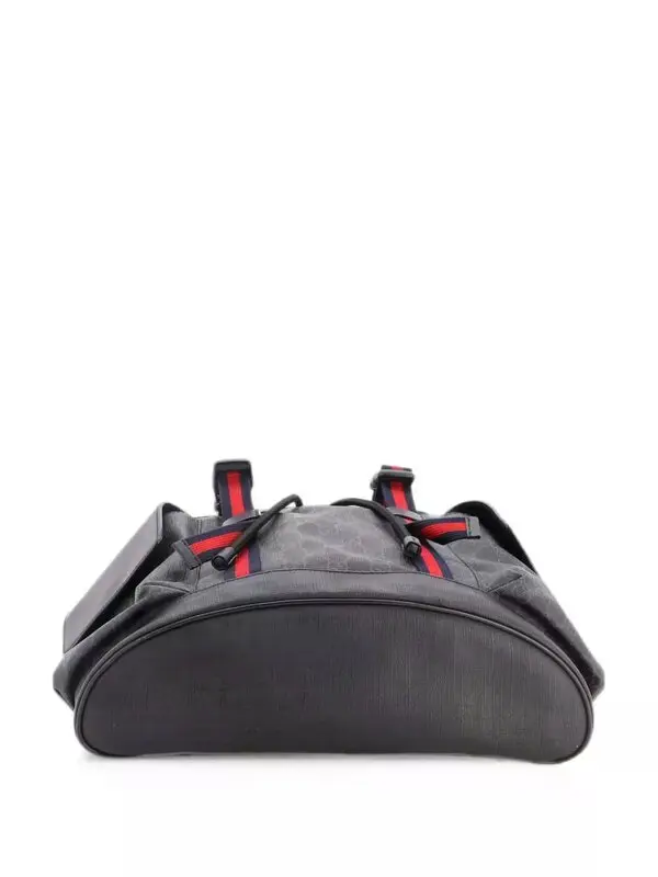 Gucci Double Pocket Buckle Gg Coated Canvas Large Backpack