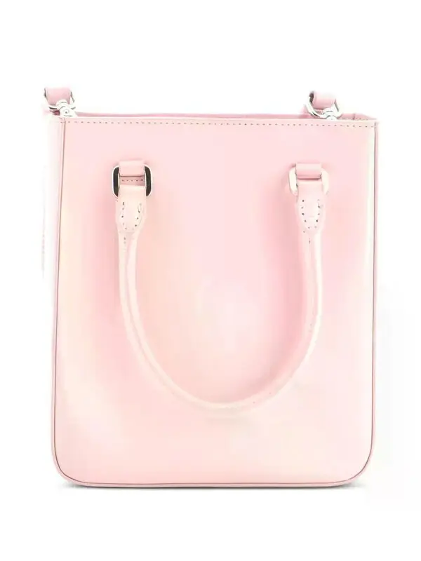 Prada Brushed Leather Small Convertible Tote - Pink