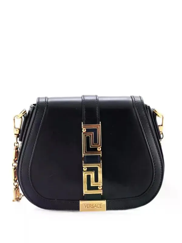 Versace Greca Goddess Leather Small Shoulder Bag