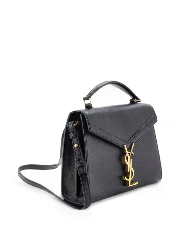 Saint Laurent Cassandra Leather Mini Shoulder Bag - Black