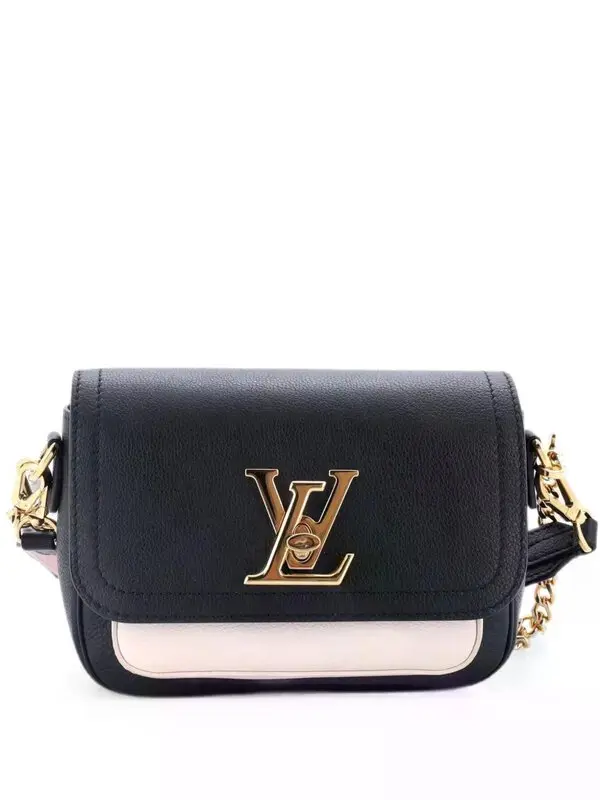 LOUIS VUITTON Lockme Tender Leather Crossbody Bag - Black