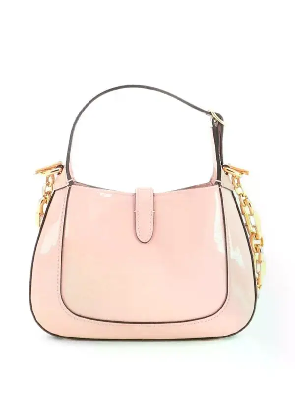 Gucci Jackie 1961 Chain Hobo Patent Mini Shoulder Bag - Pink