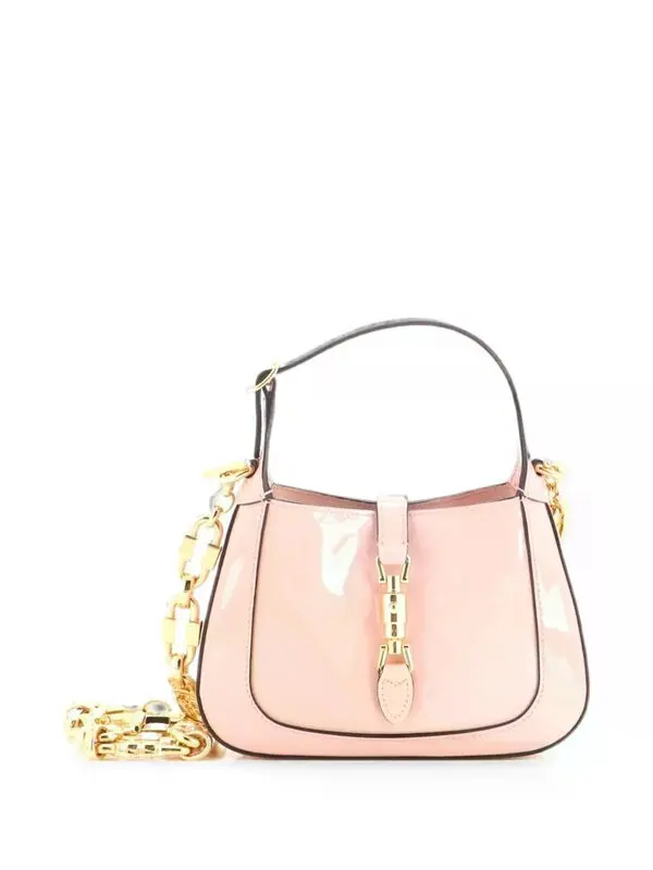 Gucci Jackie 1961 Chain Hobo Patent Mini Shoulder Bag - Pink
