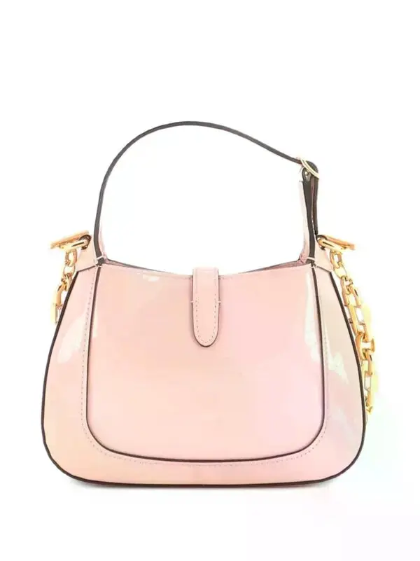 Gucci Jackie 1961 Chain Hobo Patent Mini Shoulder Bag - Pink