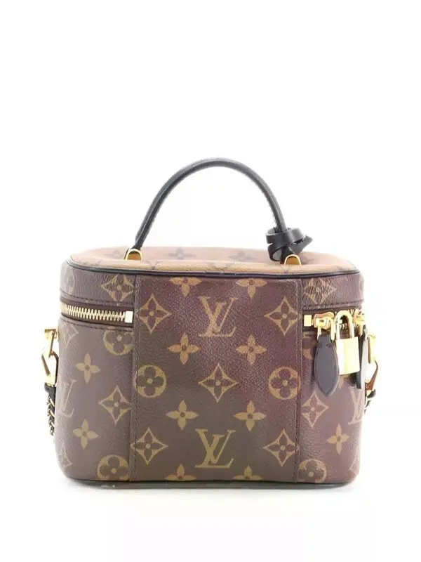 LOUIS VUITTON Vanity Handbag Reverse Monogram Canvas Pm Satchel