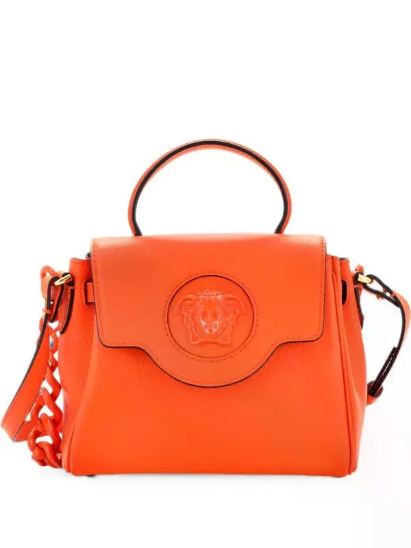 Versace La Medusa Top Handle Bag Leather Small Satchel