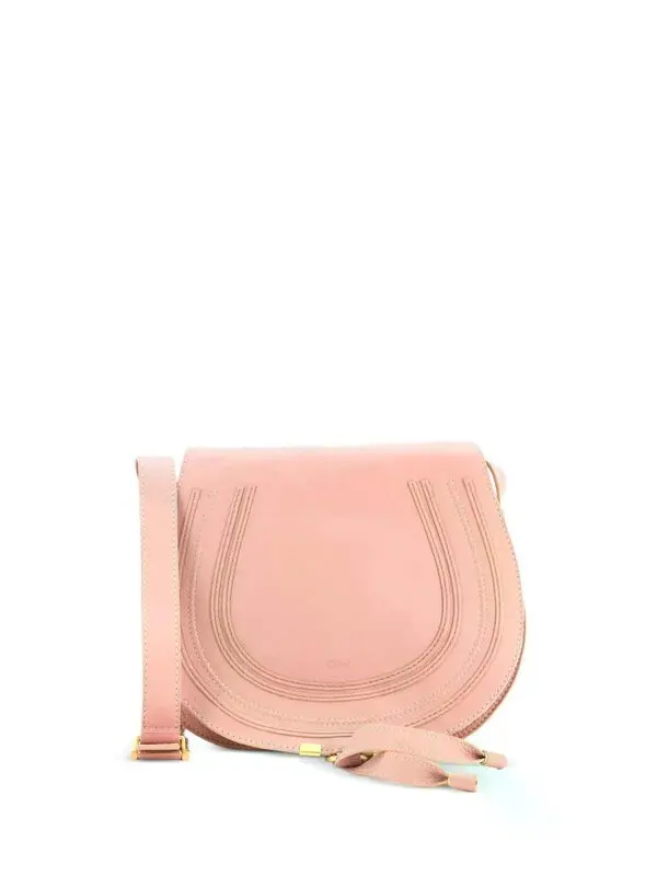Chloé Marcie Leather Medium Crossbody Bag - Pink