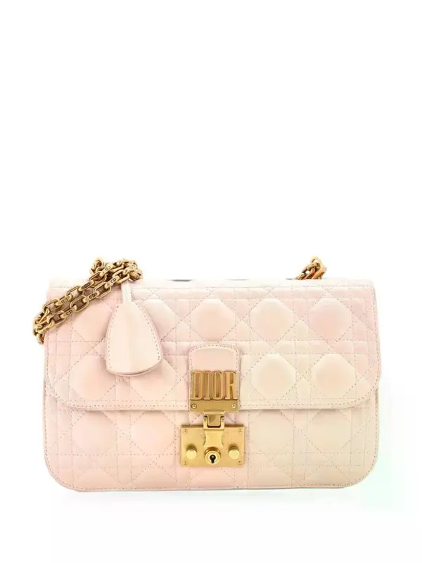 Dior Addict Flap Bag Cannage Quilt Lambskin Medium Shoulder Bag