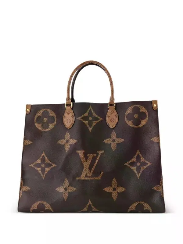 LOUIS VUITTON Giant Monogram Reverse Onthego Gm Tote Bag - Brown