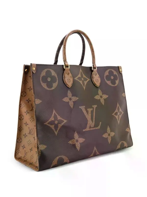 LOUIS VUITTON Giant Monogram Reverse Onthego Gm Tote Bag - Brown