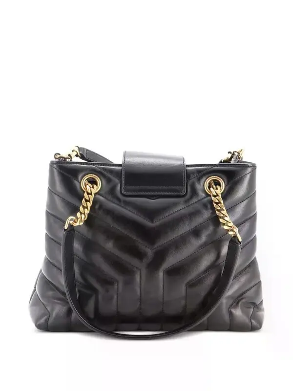 Saint Laurent Loulou Matelassé Chevron Leather Small Tote Bag