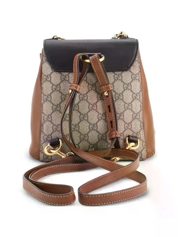Gucci Padlock Gg Coated Canvas And Leather Mini Backpack