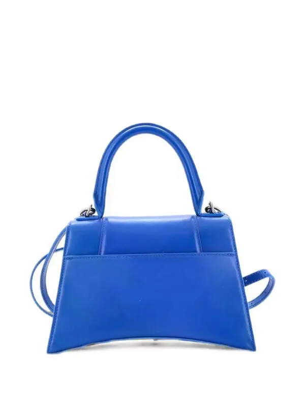 Balenciaga Hourglass Top Handle Bag Leather Small Satchel - Blue