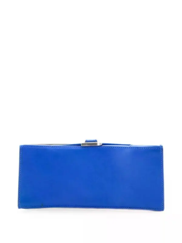 Balenciaga Hourglass Top Handle Bag Leather Small Satchel - Blue