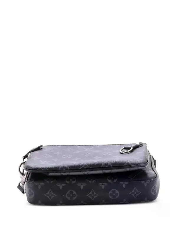 LOUIS VUITTON Trio Messenger Bag Reverse Monogram Eclipse Canvas Crossbody Bag