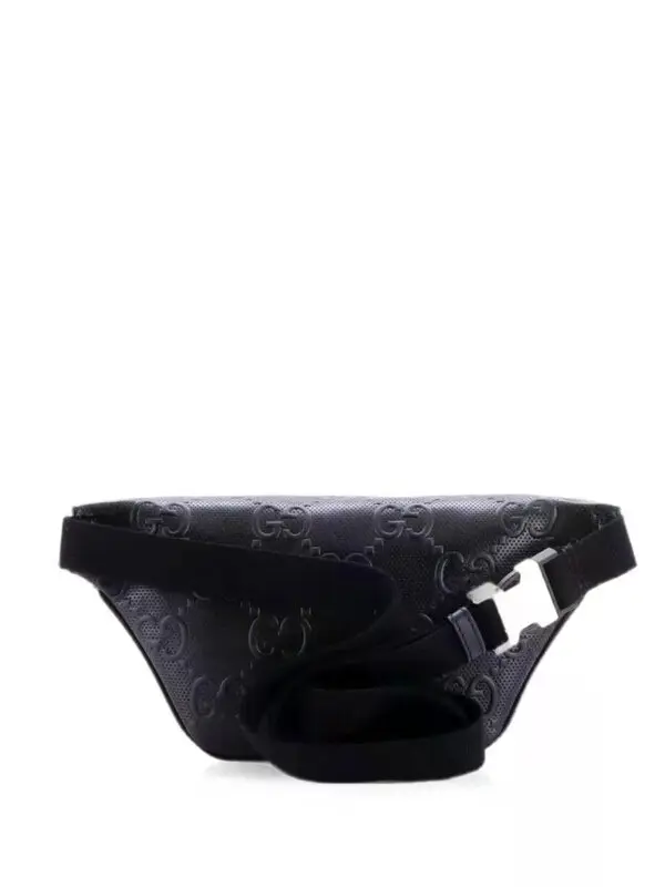 Gucci Gg Embossed Perforated Leather Belt Bag