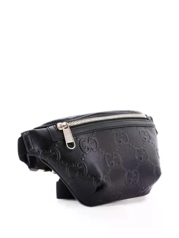 Gucci Gg Embossed Perforated Leather Belt Bag