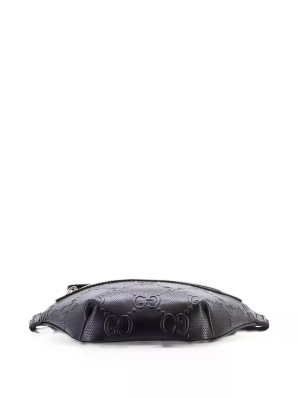 Gucci Gg Embossed Perforated Leather Belt Bag