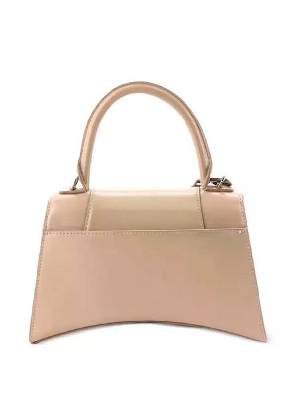 Balenciaga Hourglass Top Handle Bag Leather Small Satchel - Neutrals