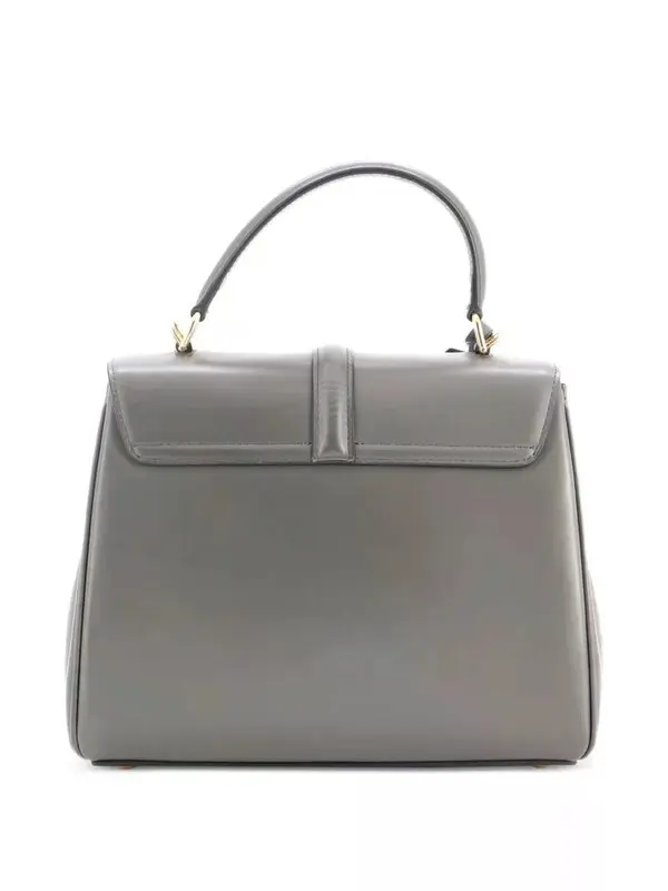 Celine 16 Top Handle Bag Smooth Calfskin Small Satchel - Grey