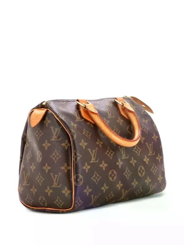 LOUIS VUITTON Speedy 25 Monogram Canvas Satchel - Brown