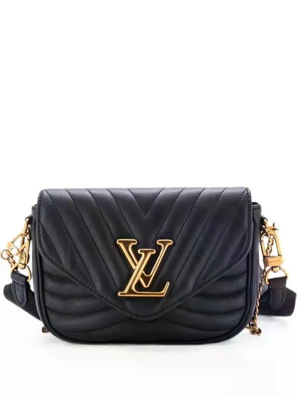 LOUIS VUITTON New Wave Multi Pochette Quilted Leather Crossbody Bag - Black