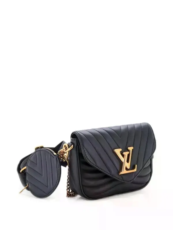 LOUIS VUITTON New Wave Multi Pochette Quilted Leather Crossbody Bag - Black