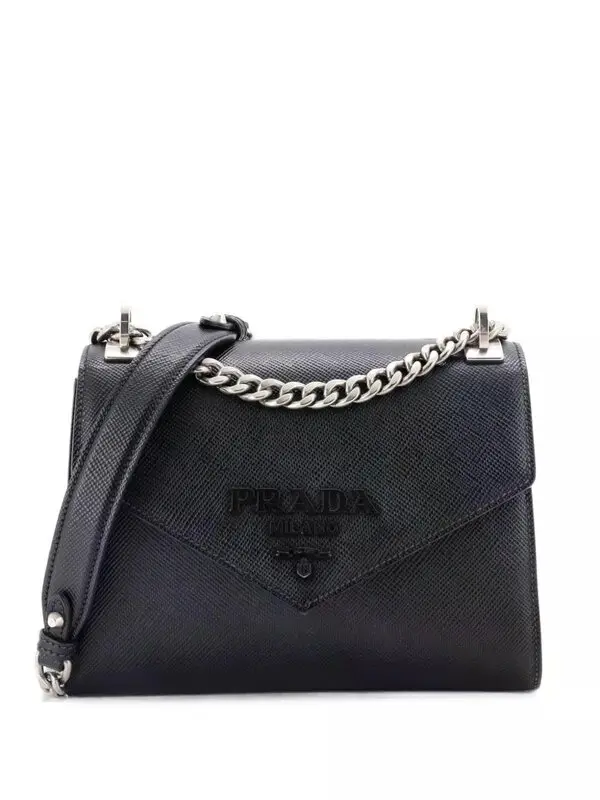 Prada Monochrome Saffiano Leather Shoulder Bag