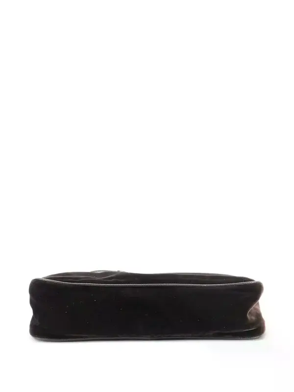 Prada Re-edition 2005 Velvet Mini Shoulder Bag - Brown