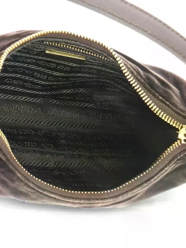 Prada Re-edition 2005 Velvet Mini Shoulder Bag - Brown