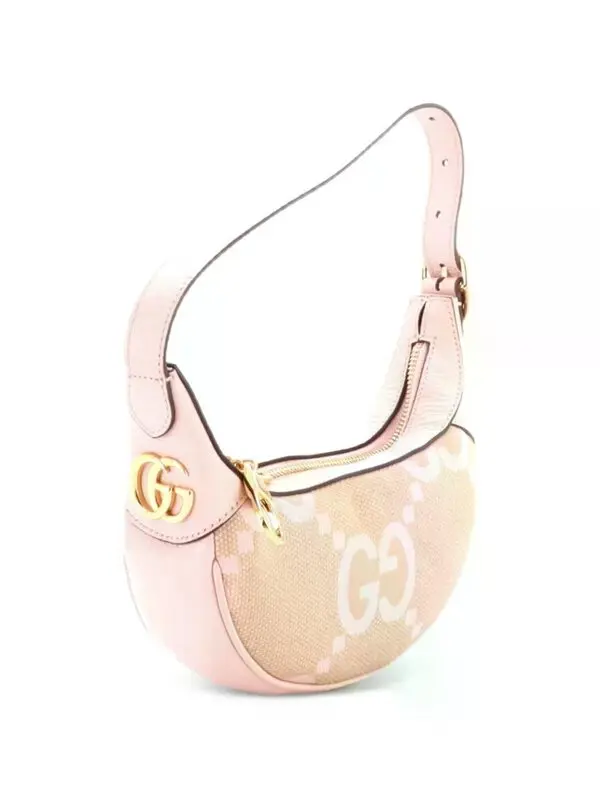 Gucci Ophidia Jumbo Gg Canvas Mini Hobo Bag - Brown