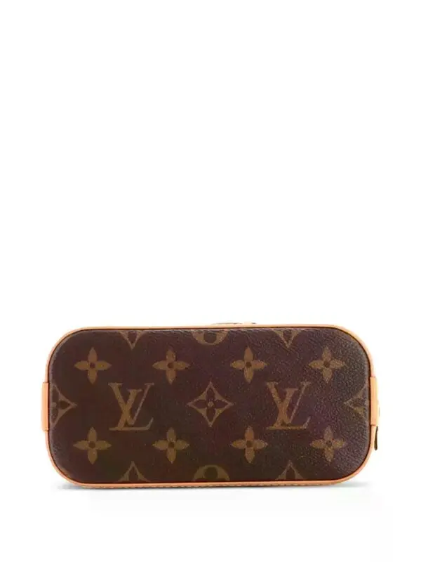 LOUIS VUITTON Alma Handbag Monogram Canvas Nano Satchel - Brown