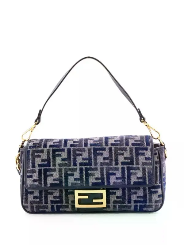 Fendi Baguette Nm Bag Zucca Chenille Medium Shoulder Bag