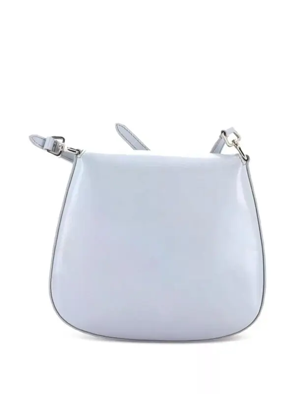 Prada Cleo Flap Spazzolato Leather Mini Shoulder Bag - Metallic