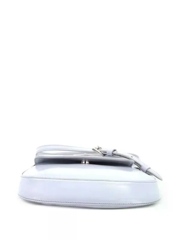 Prada Cleo Flap Spazzolato Leather Mini Shoulder Bag - Metallic