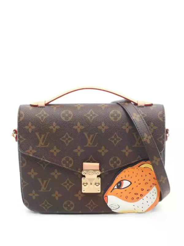 LOUIS VUITTON 2021 Metis Pochette Monogram Tiger Head Handbag - Brown