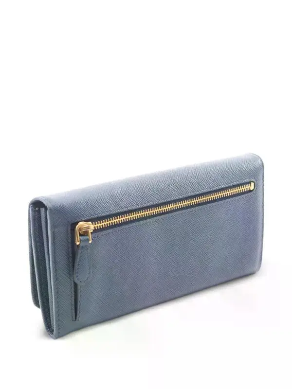 Prada 2010s Saffiano Bi-fold Wallet - Blue