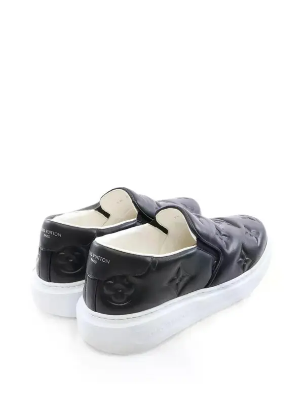 LOUIS VUITTON Monogram-embossed Slip-on Sneakers