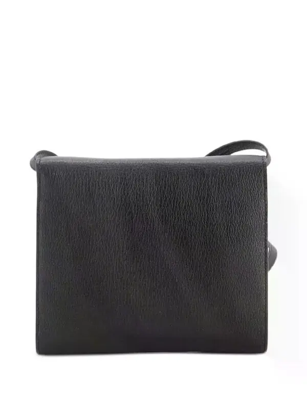 Hermès Clic Wallet On Strap Chevre Mysore Shoulder Bag - Black
