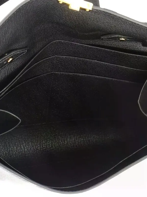 Hermès Clic Wallet On Strap Chevre Mysore Shoulder Bag - Black