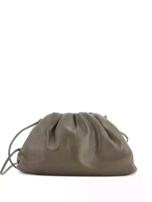 Bottega Veneta The Pouch Leather Mini Crossbody Bag - Green