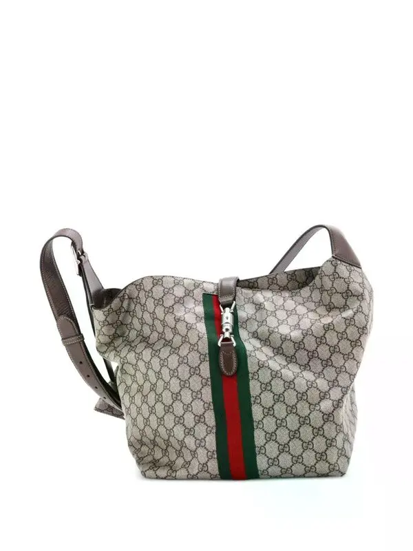 Gucci Jackie 1961 Soft Gg Coated Canvas Small Shoulder Bag - Brown