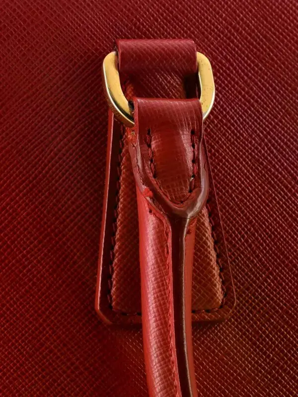Prada Open Promenade Saffiano Leather Tote Bag - Red