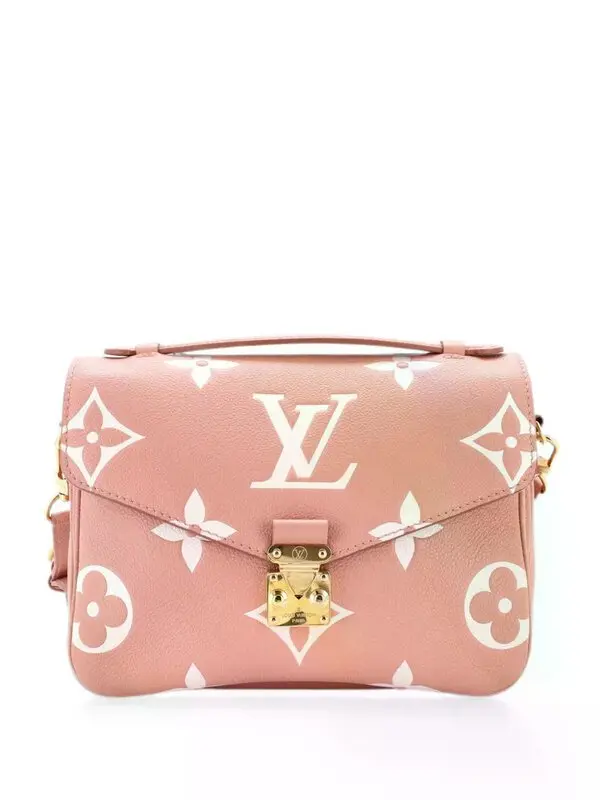 LOUIS VUITTON Pochette Metis Monogram Empreinte Giant Crossbody Bag - Pink