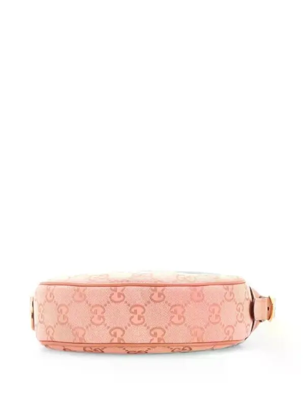Gucci Ophidia Half Moon Bag Gg Canvas With Leather Mini Hobo Bag