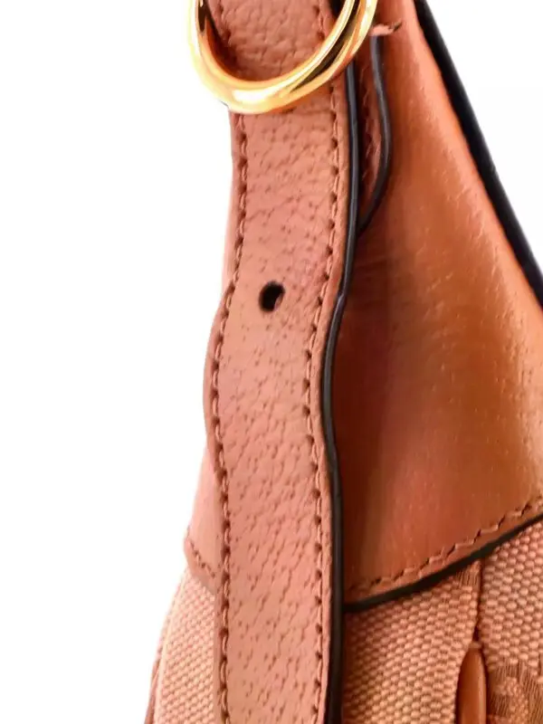 Gucci Ophidia Half Moon Bag Gg Canvas With Leather Mini Hobo Bag