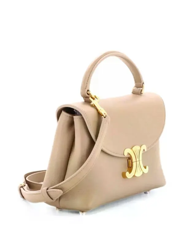 Celine Nino Top Handle Bag Leather Teen Satchel - Neutrals