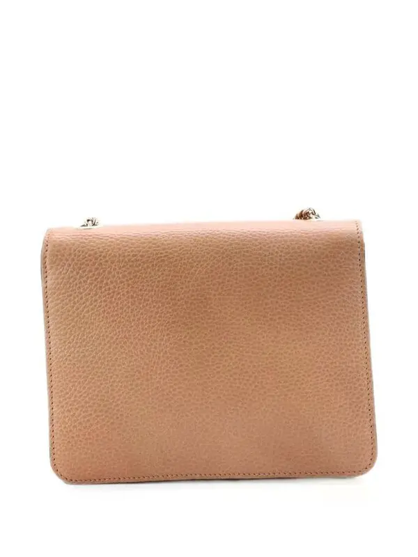 Gucci Interlocking Leather Small Shoulder Bag - Neutrals