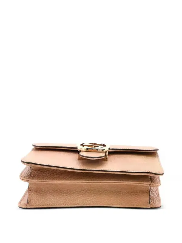 Gucci Interlocking Leather Small Shoulder Bag - Neutrals